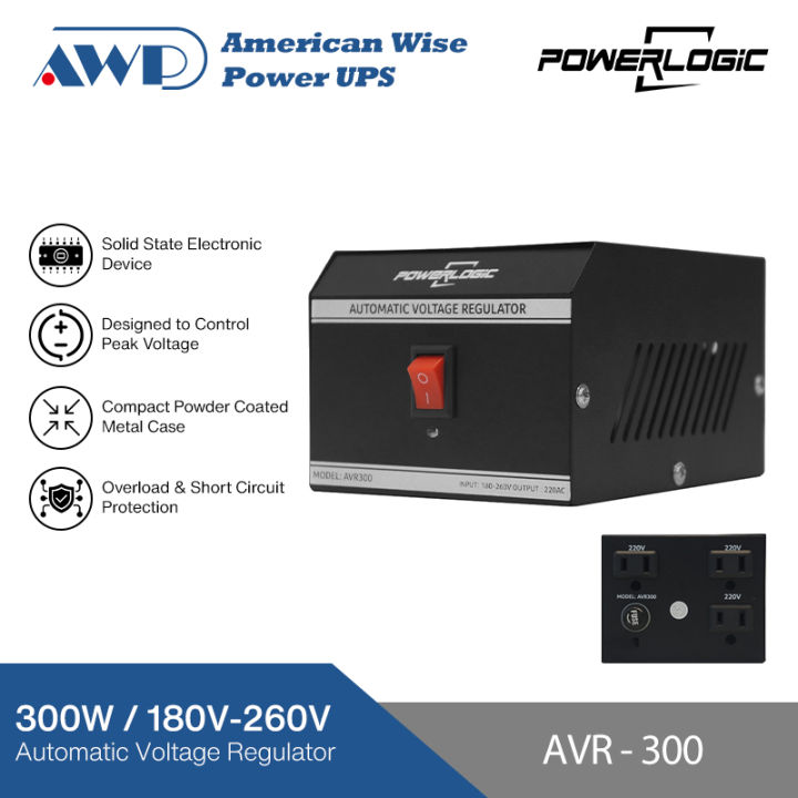 POWERLOGIC AVR-300 (300W / 180V - 260V) / AVR-500 (500W / 180V - 260V ...