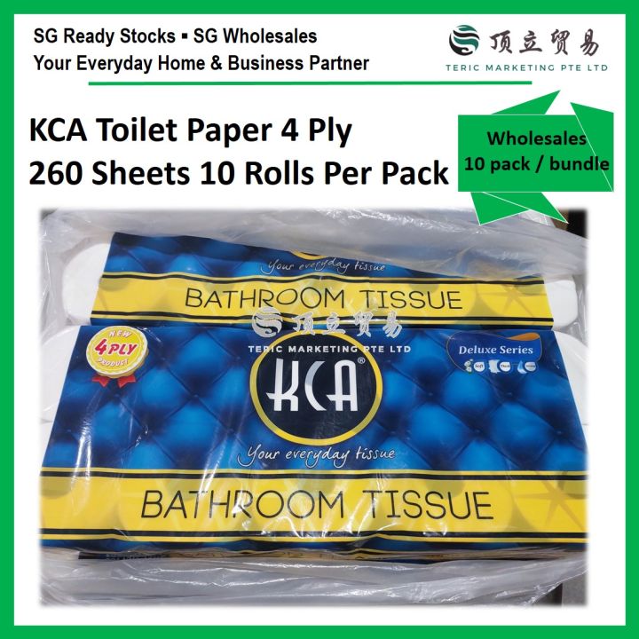 [SG WHOLESALE] KCA 4Ply Toilet Tissue Roll Bathroom Tissue Toilet Paper ...