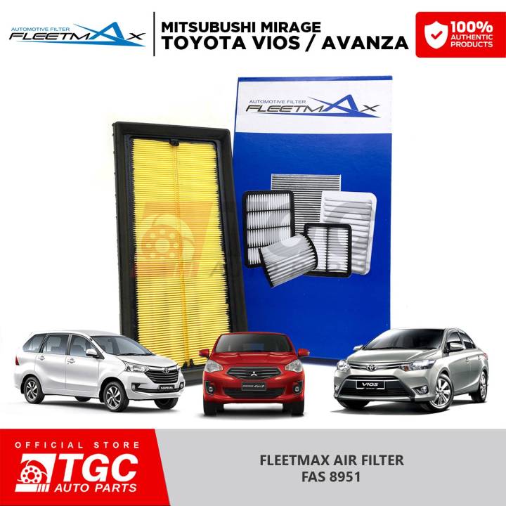 Fleetmax Air Filter for Toyota Avanza Rush Vios 2013-2020 FAS 8951 ...