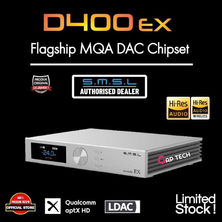 SMSL D400EX / D400 EX / D 400 EX True Hi-Fi Flagship MQA Desktop DAC Original | Lazada Indonesia