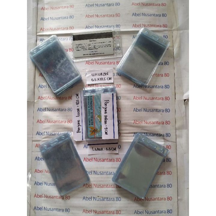plastik id card ukuran 6,5x9cm untuk 2 kartu. tebal 0,20 mikron ...