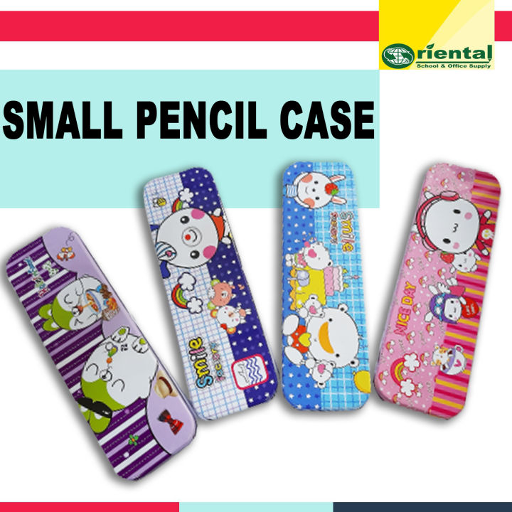 Small Metal Pencil Case - 2 Layer Tin Can 7.5 x 2 inches Size ...