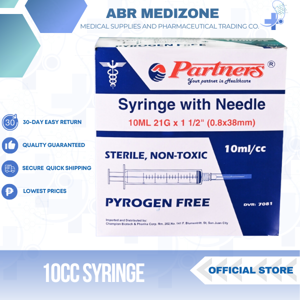 10cc Disposable Syringe G21x1.5 Partners FDA Approved check variations ...
