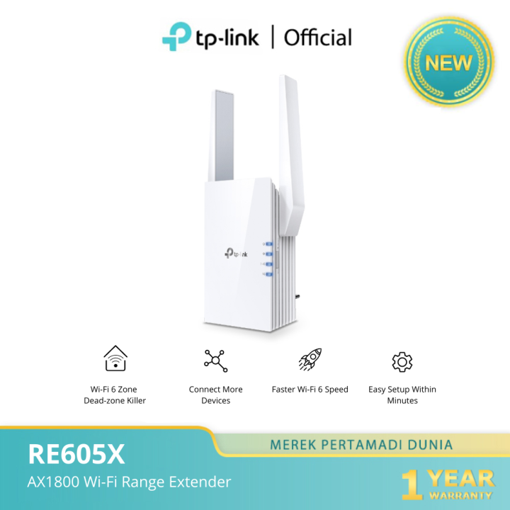 TP-link RE605X Onemesh AX1800 WiFi 6 Wireless AX WiFi Range Extender /Access Point /Repeater ...