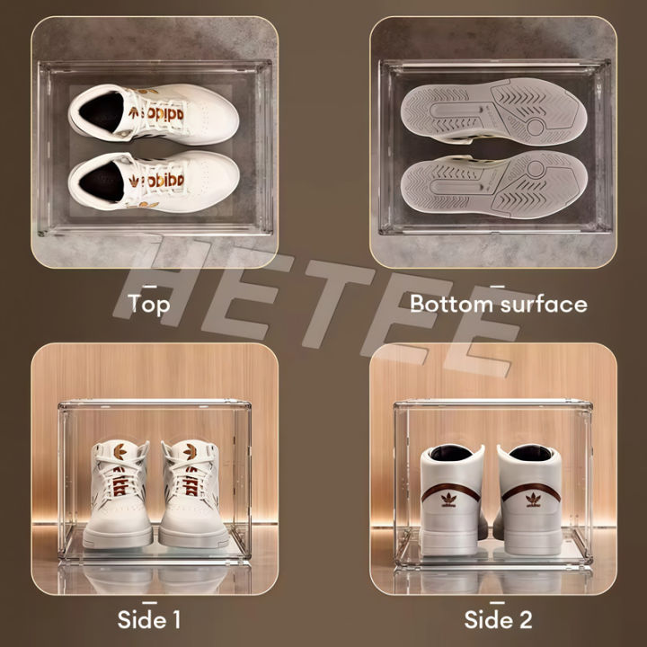 HETEE Stackable Shoe Box with Magnetic Closure for Organized Collection ...