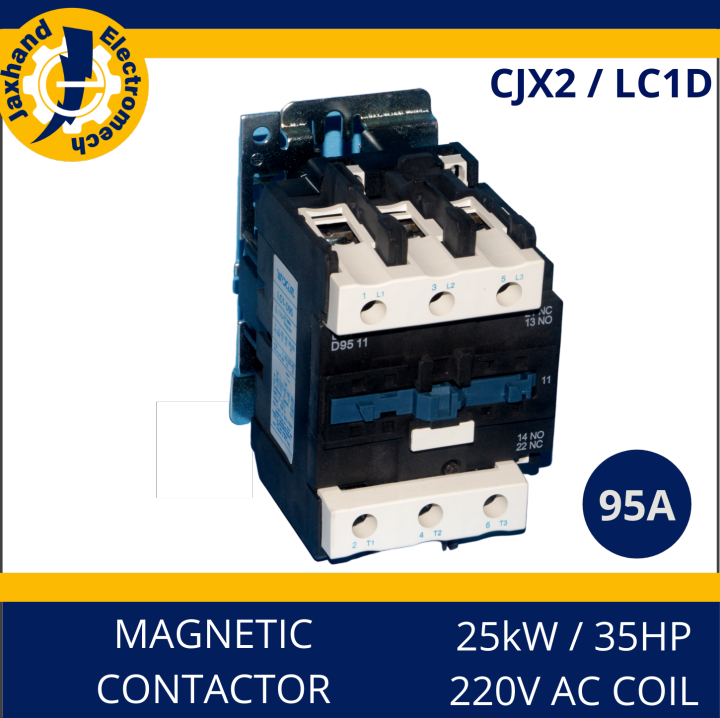 Magnetic Contactor CJX2-D9511, 95A, 3-phase Motor 25kW/220V, 45kW/440V, LC1D Series | Lazada PH