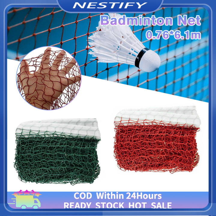 [24H Shiping] 6.1mX0.76m Professional Standard Badminton Net Outdoor ...
