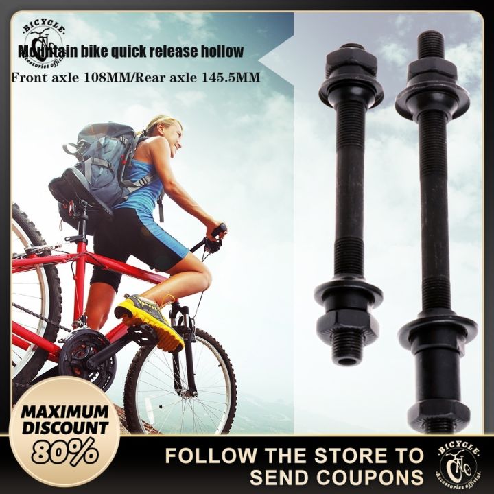 Bicycle Quick Release Axles Hollow Hub Shaft Lever Front 108mm Rear ...
