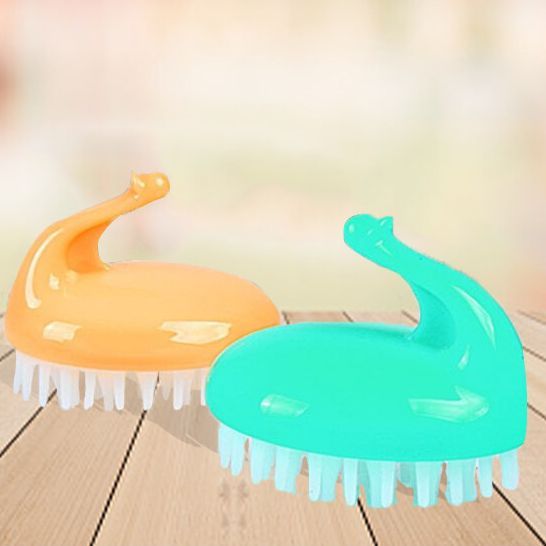 Peacock Hair Comb Brush Spa Shampoo Tool Silicone Scalp Massager ...