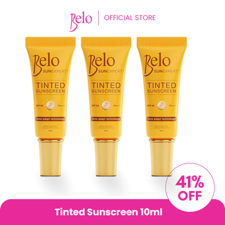 【set of 3 pcs】BELO Sun Expert Tinted Sunscreen Original SPF50 PA ...