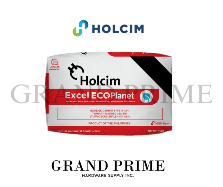 Holcim Excel ECOPlanet Cement 40kg - Premium Portland Cement with Advanced Mineral Additives ...