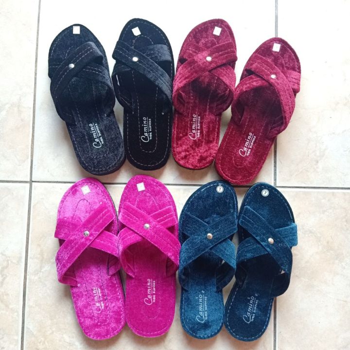 Tsinelas Pambahay Alpombra Cross Style | Lazada PH