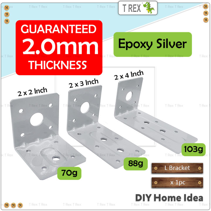 T Rex DIY 💯2mm(T) ️ Heavy Duty Loofing L Bracket Powder Coating Epoxy ...