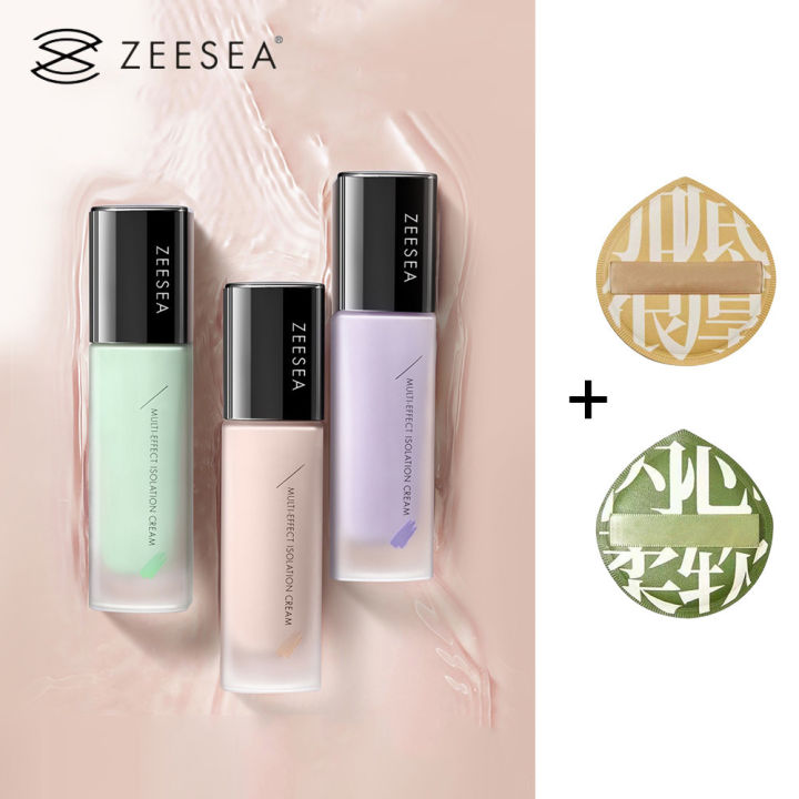 [ Gift 2 Pcs Puff ] ZEESEA Primer Makeup Base Blur Pore Color Corrector Moisturizing Brightening ...
