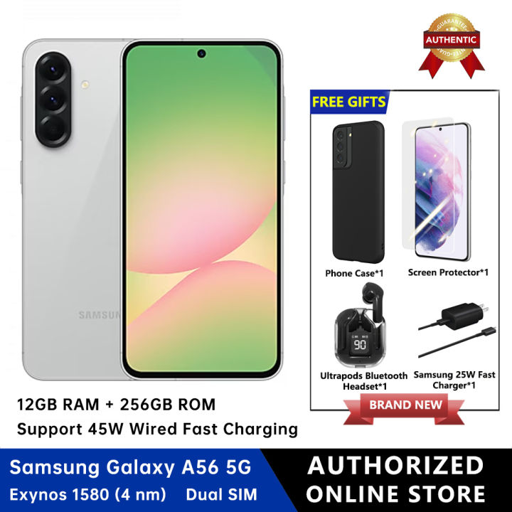 Samsung Galaxy A56 5G Smartphone Dual Sim 12GB RAM + 256GB ROM Exynos 1580 (4 nm) 5000 mAh ...