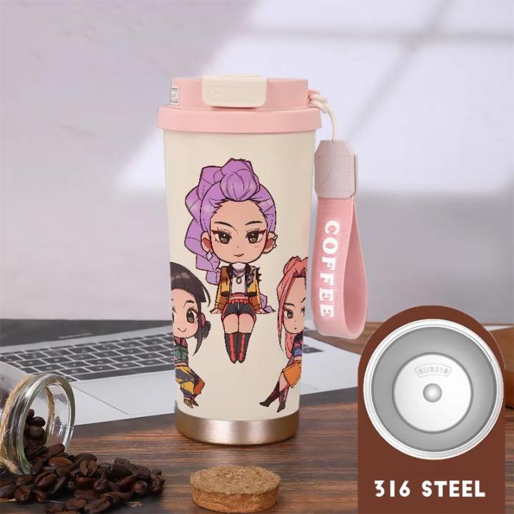 Tumbler KPop Demon Hunters Rumi Mira HUNTRIX Aesthetic Drinking Bottle ...