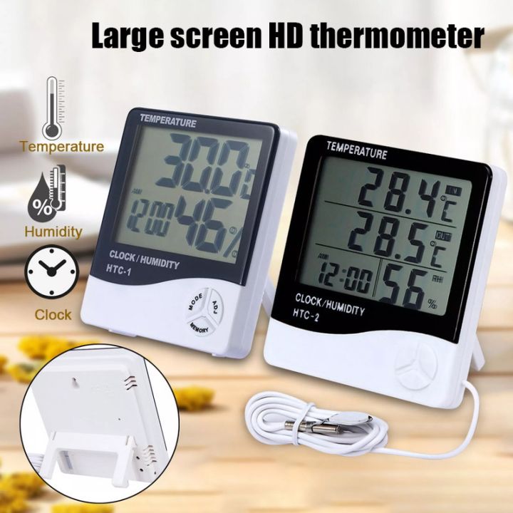 LCD Digital Thermometer Hygrometer Indoor Electronic Temperature ...