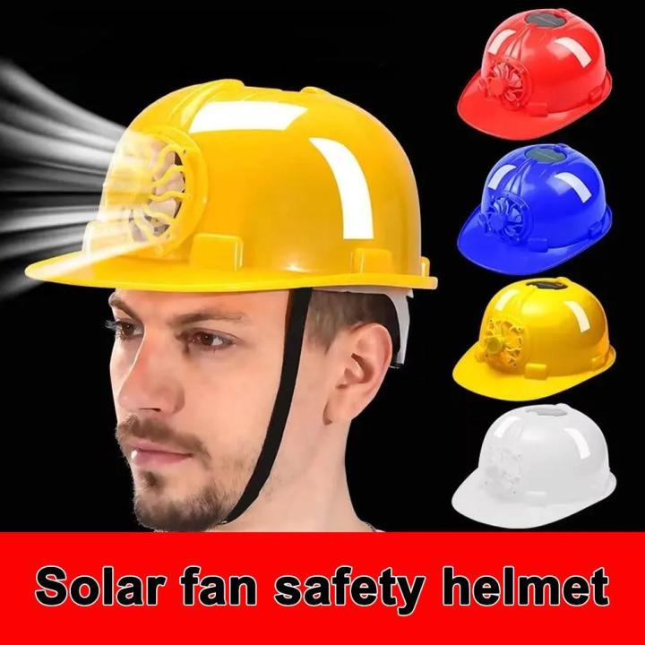Solar Power Fan Helmet Outdoor Working Safety Hard Hat Construction ...