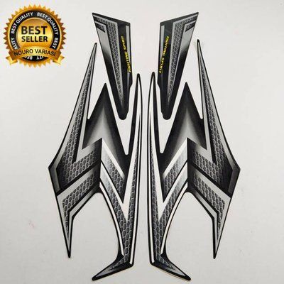 STIKER STRIPING LIS BODY RX KING 2004 HITAM SILVER STANDAR | Lazada ...