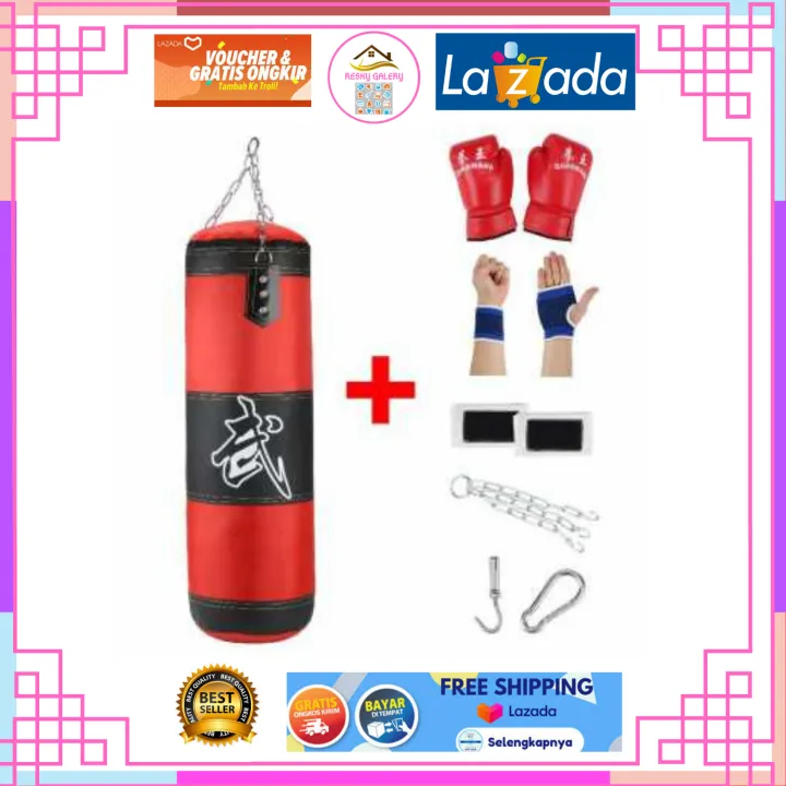 [ORIGINAL & BERKUALITAS] Samsak Tinju Mma Boxing Punching Sandbag ...