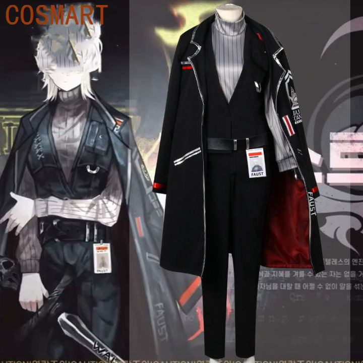 COSMART Limbus Company Cos Hong Lu Faust Black Uniform Cosplay Costume ...