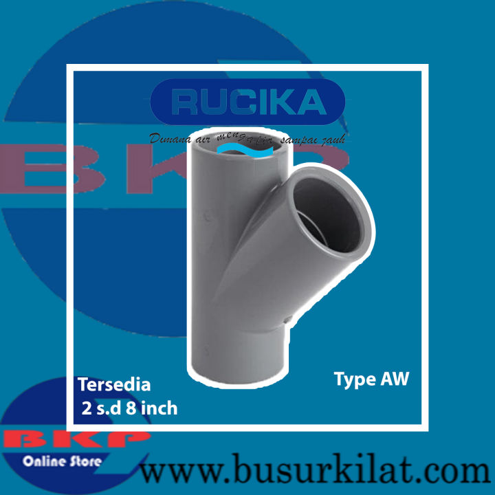 Y Branch 3 X 2 Inch PVC Rucika AW / Y 45 Rucika / Sambungan Pipa | Lazada Indonesia