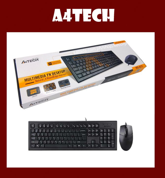 A4Tech KRS-8572 USB Keyboard and Mouse Combo Kit | Lazada PH