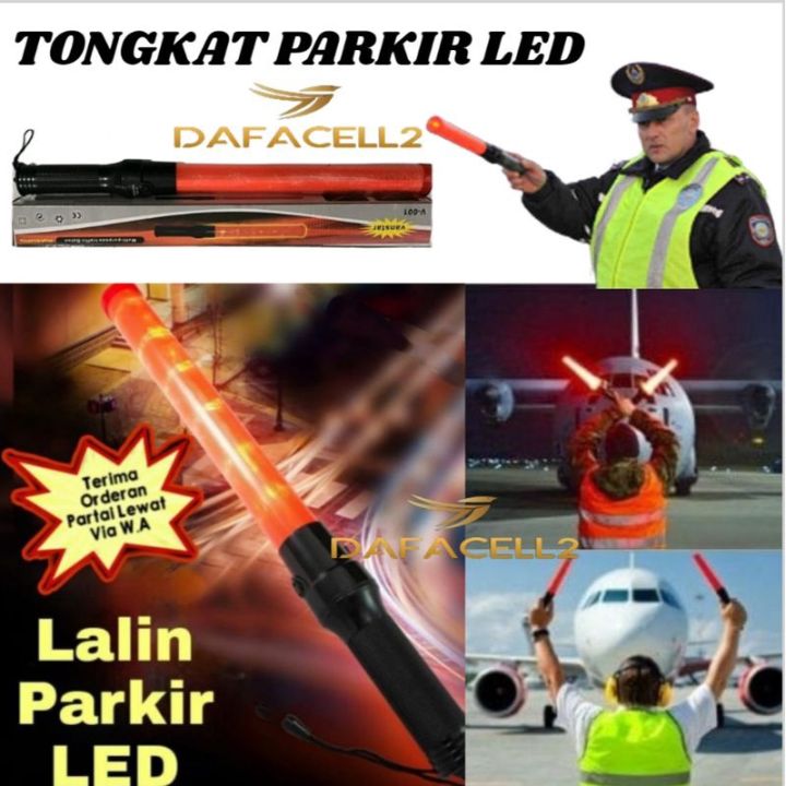 Senter Parkir Panjang V001 Vanstar Warning LIght Merah Lampu Tanda /tongkat parkir led JY COD ...