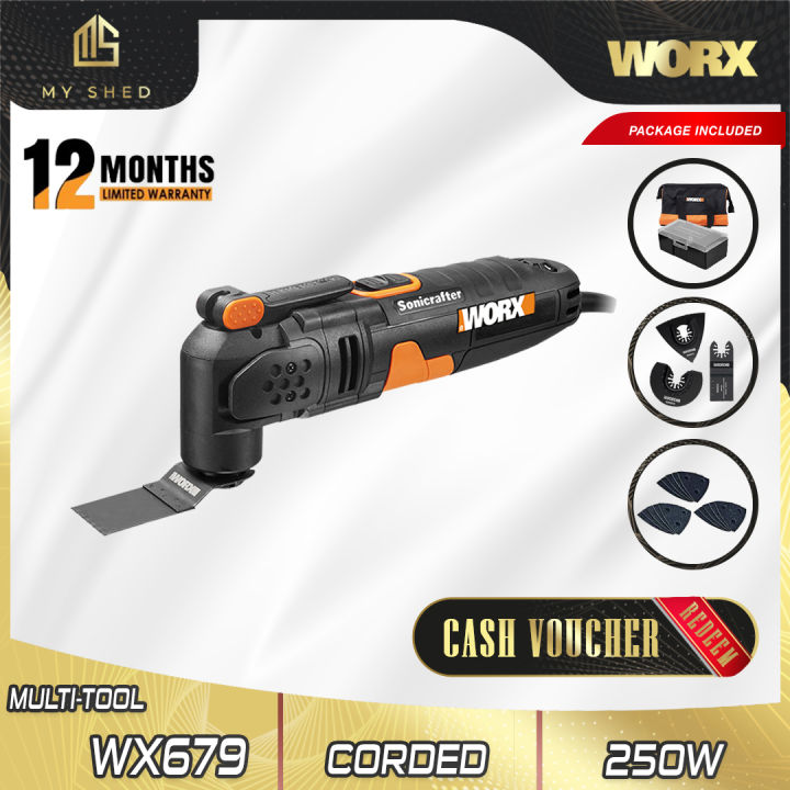 Worx WX679 250W Universal Hyperlock Oscillating Multi-Tool- Sonicrafter ...