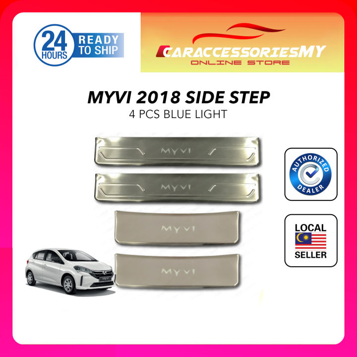 perodua myvi new 2018 - 2022 Blue LED Door Side Sill Step Plate | Lazada