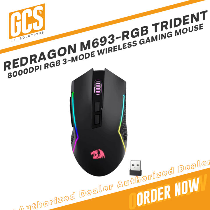 Redragon M693-RGB Trident Wireless 8000 DPI Gaming Mouse | Lazada PH