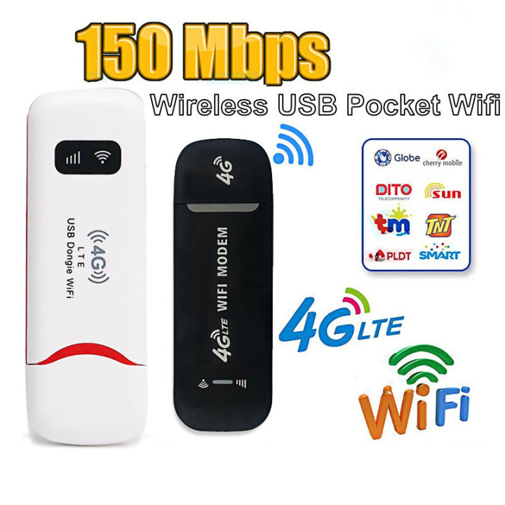 4G LTE Wireless Router USB Dongle 150Mbps Modem Stick Mobile Broadband Sim Card Wireless WiFi ...