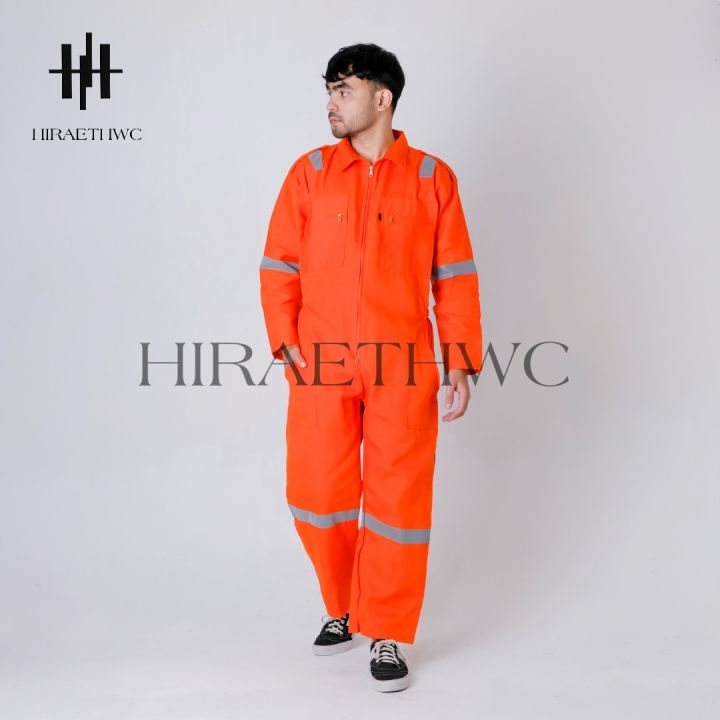 WearPack Setelan Baju Kerja Seragam Proyek Lengan Panjang Orange ...
