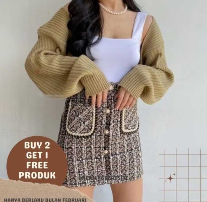 Liam Oversize Crop Cardigan / Balero / Outer Knit Premium / Crop Cardi | Lazada Indonesia