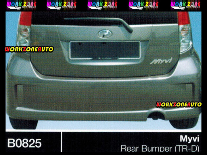 B0825 Perodua Myvi Fiber Rear Bumper (TRD) Body kit Bodykit | Lazada