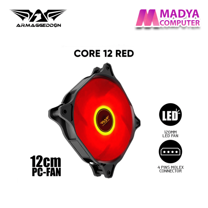 Fan Casing Armaggeddon CORE-12 Red 12cm - Fan Casing PC | Lazada Indonesia