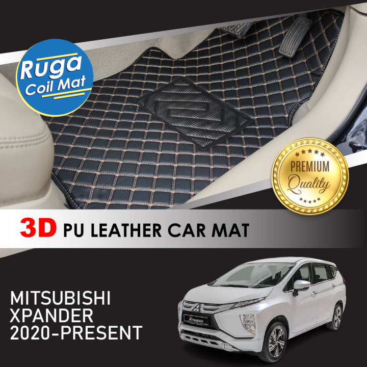MITSUBISHI XPANDER 7 SEATER ( 2020 - 2026 ) 3D PU Leather Car Carpet 3D ...