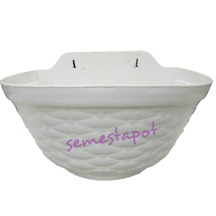 Pot Dinding Bunga Tanaman TB-30 Putih Motif Anyam | Lazada Indonesia