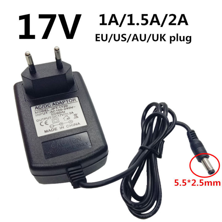 17v Adaptor Ac 100-240v To Dc 17 V 1a 1.5a 2a Power Adapter Supply ...