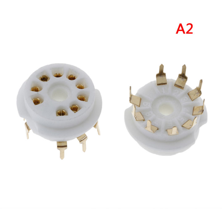 1Pc gold plated 9pin pcb ceramic tube socket valve base for 12AX7 12AU7 ...