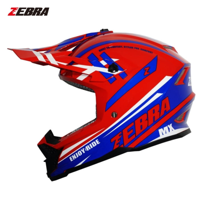 ZEBRA Authentic Motocross Motorcycle Helmet Off-Road Helmet fullface ...