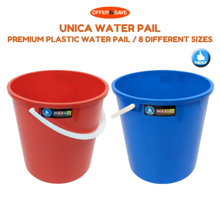 UNICA Utility Water Pail / Bucket For Washing Cleaning Mopping Pail 8 ...