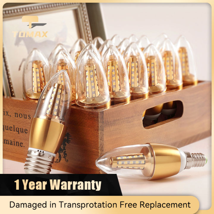 [High Quality Bulbs] TOMAX Retro Energy Saving Candle Bulb E14/E27 Lamp ...