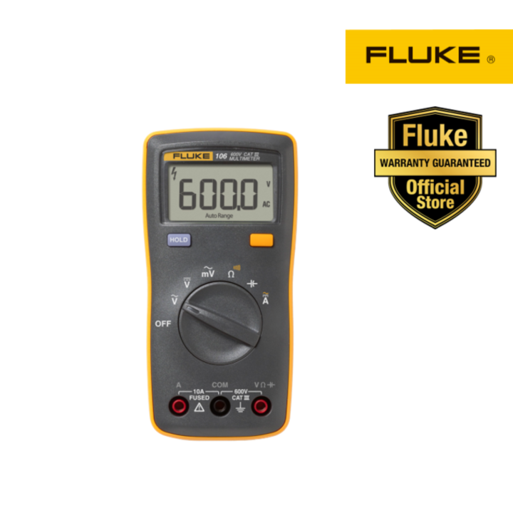 Fluke 106 Palm-sized Digital Multimeter, CAT III 600V Safety Rated | Lazada