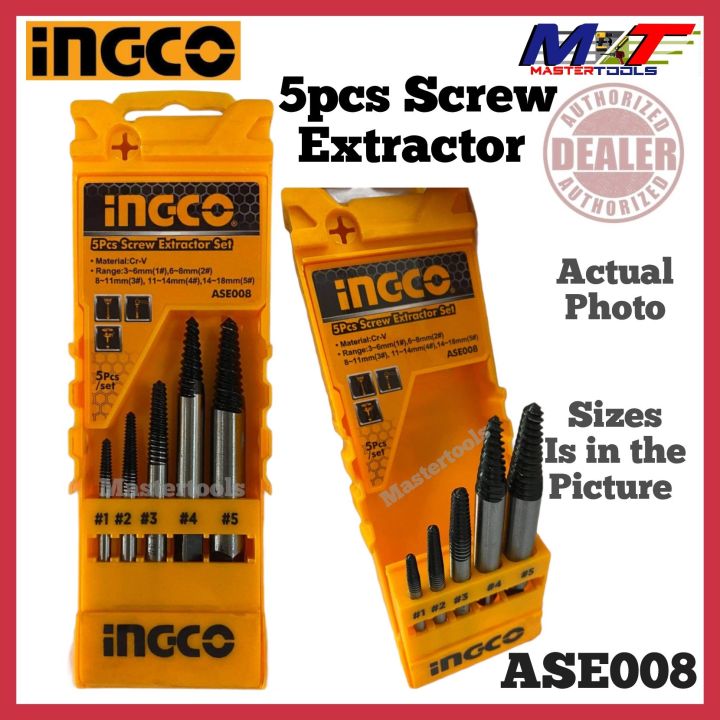 INGCO 5PCS Screw Extractor Easy Out SET ASE008 | Lazada PH