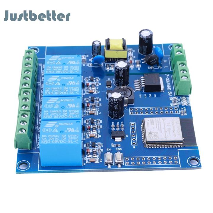 4 Channel ESP32 WIFI Bluetooth-Compatible BLE Relay Module AC220/DC5 ...