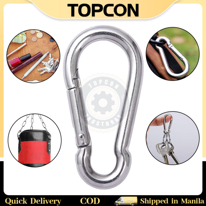 Clip Link Hooks Safety Spring Snap Clip for Outdoor Camping Climbing ...