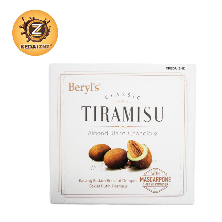 Chocolate Beryl’s Classic Tiramisu Almond White Chocolate Box 65g Coklat | Lazada