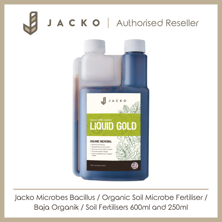 Jacko Liquid Gold Microbes Bacillus / Organic Soil Microbe Fertiliser ...