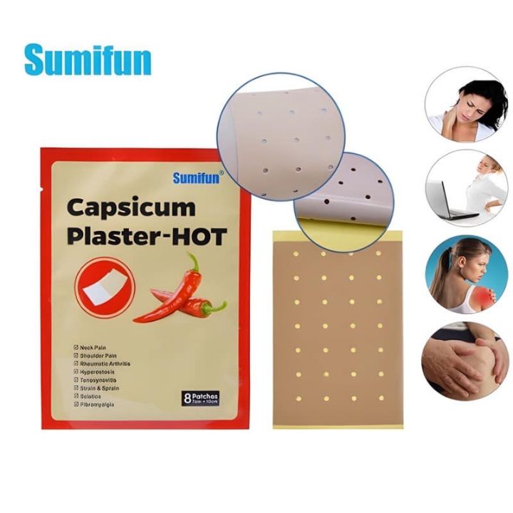 Dragon-8Pcs/pack Pain Relieve Patch Chinese Medical Capsicum Plaster ...